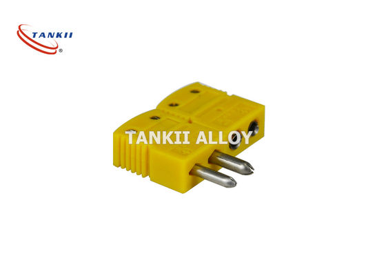IEC Yellow Color Solid Pin Type K Thermocouple Plug