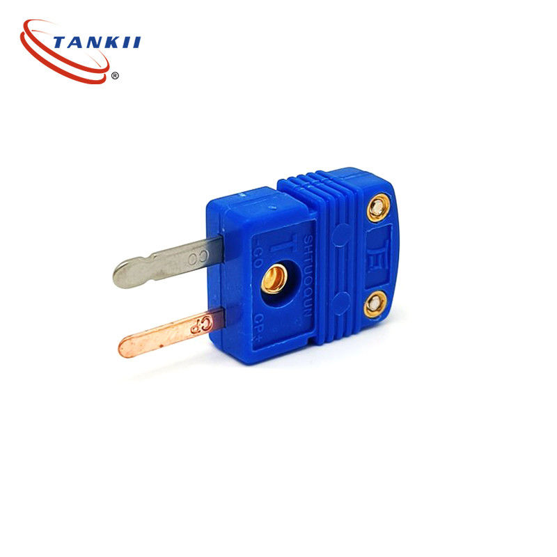 Blue Colour T Type Thermocouple Connector Used For Connecting Cable And ...