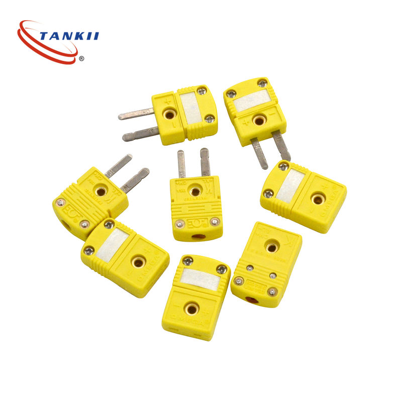 Yellow Colour K Type Thermocouple Connector Two Flat Pin Connector Used ...