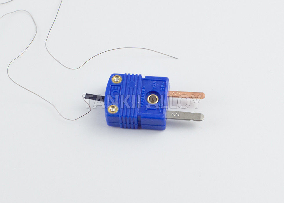 T Type Ultra Thin Thermocouple Wire 0.08mm 40AWG With Mini Blue Connector